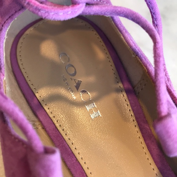 Coach | Shoes | Coach Justine Purple Flats 75 Ballerina Flats | Poshmark